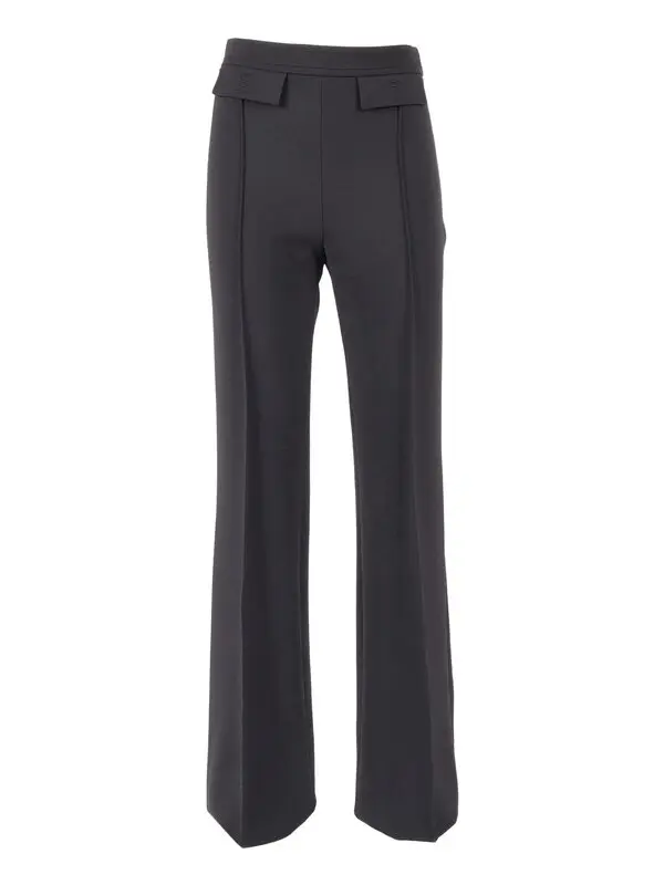 Elisabetta Franchi Wide Leg Belted Trousers - Black
