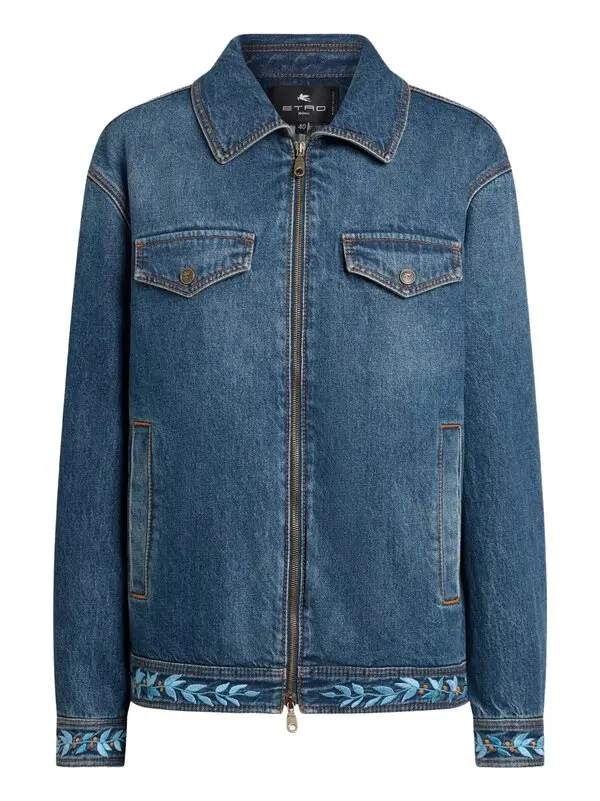 Etro Embroidered Denim Jacket - Multi