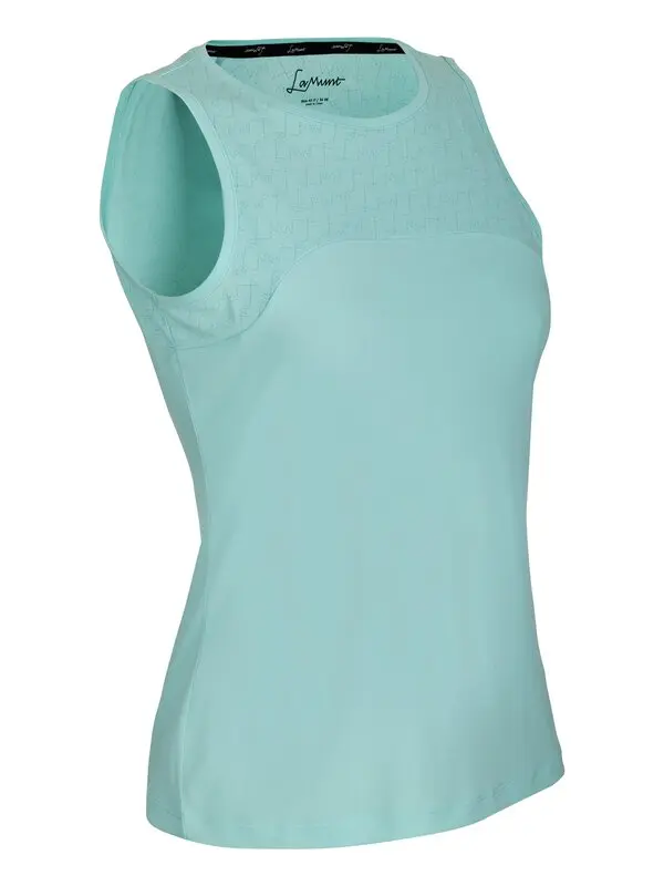 LAMUNT Lara Iconic Tech Sleeveless Top - Blue