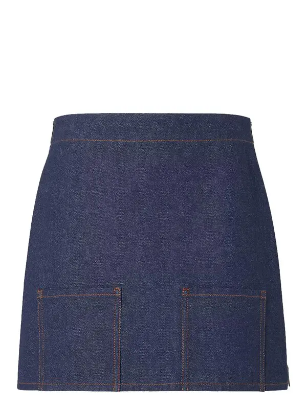Fendi Ff Reverse Denim Skirt - Blue