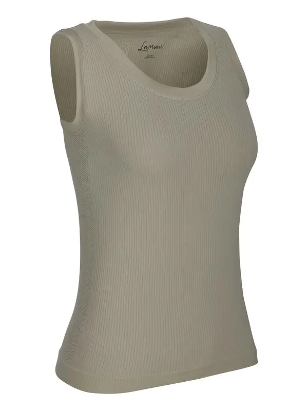 LAMUNT Nadia Seamless Ribbed Tank - Brown
