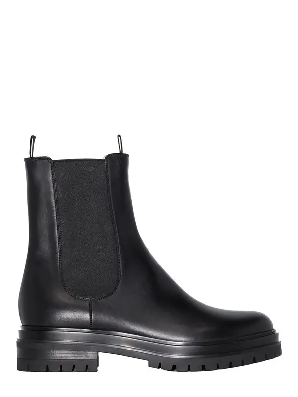 GIANVITO ROSSI Chester Calfskin Chelsea Boots - Black