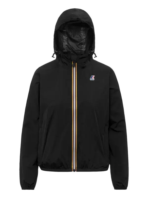 K-WAY Le Vrai 4.0 Claudette Zip Up Hooded Jacket - Black