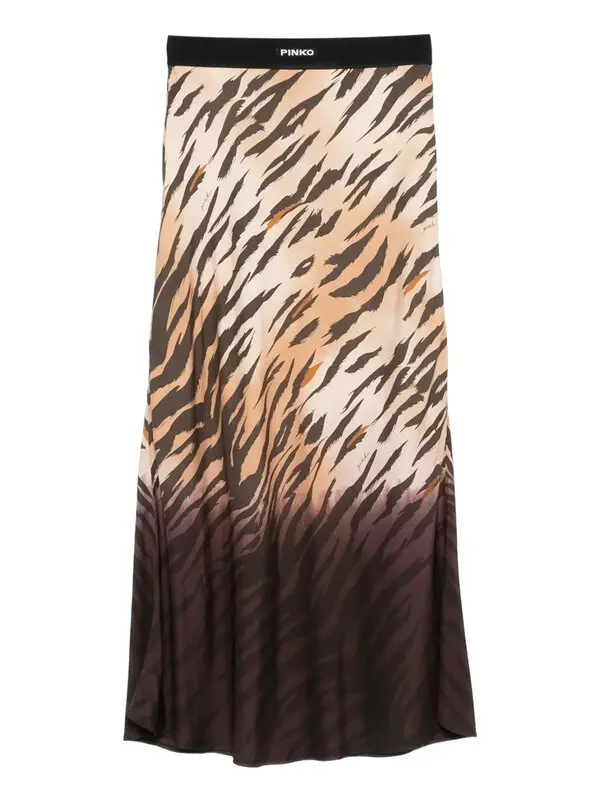 Pinko Zebra Print Maxi Skirt - Multi