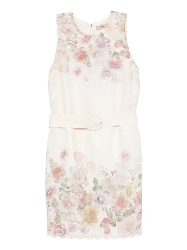 TWINSET Floral Printed Belted Dress - Multi