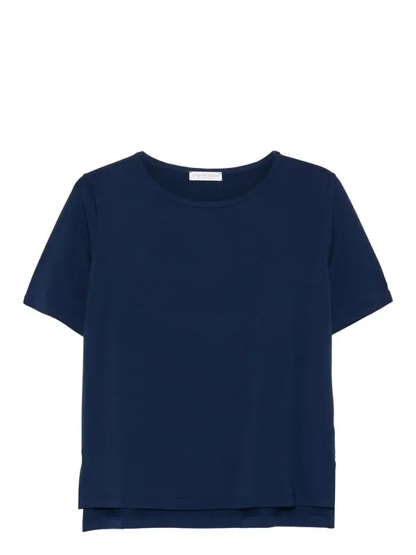 LE TRICOT PERUGIA Short Sleeve T-shirt - Blue