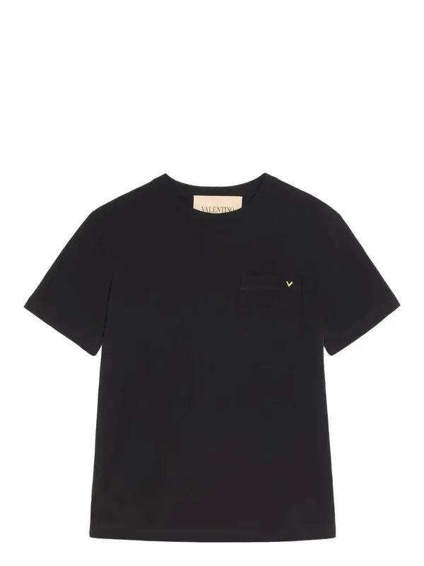 Valentino Garavani T-shirt Jersey Vgold - Black