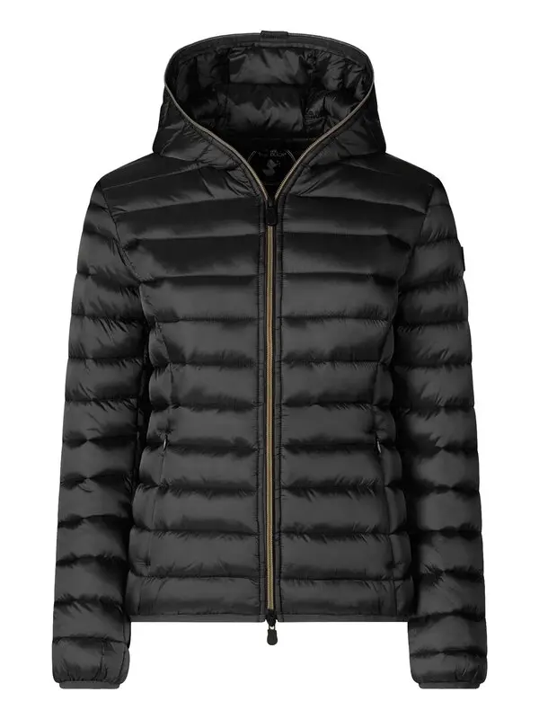 SAVE THE DUCK Alexa Quilted Hooded Puffer Jacket - Black