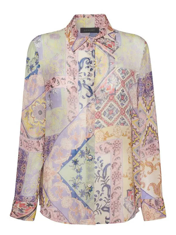 ELENA MIRO` Printed Shirt - Pink