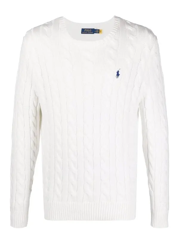 Polo Ralph Lauren Pullover With Embroidered Logo - White