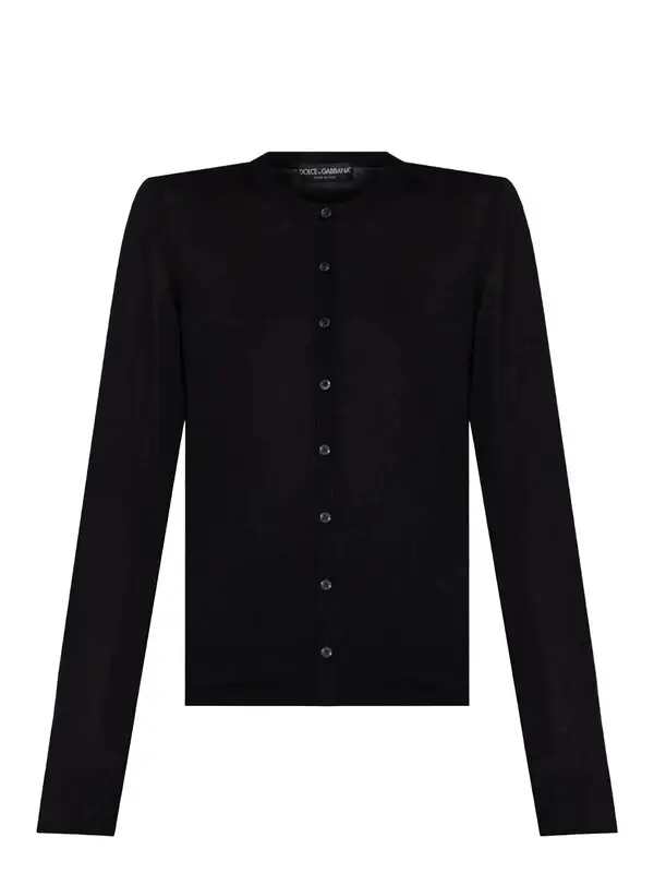 Dolce & Gabbana Round Neck Cardigan - Black
