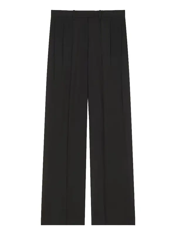 Givenchy Double Pleat Wide Leg Trousers - Black