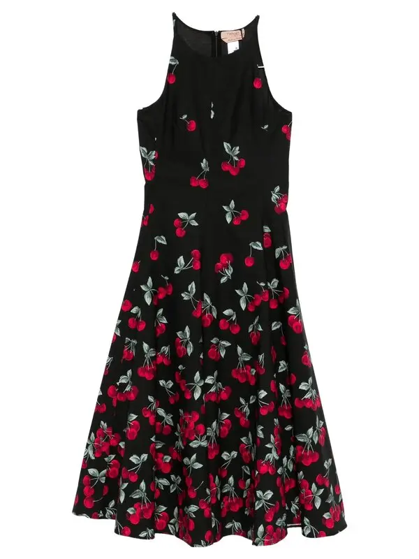 TWINSET Printed Midi Dress With Cherry Motif - Multi