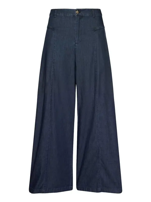 ELENA MIRO` Wide Leg Jeans - Blue