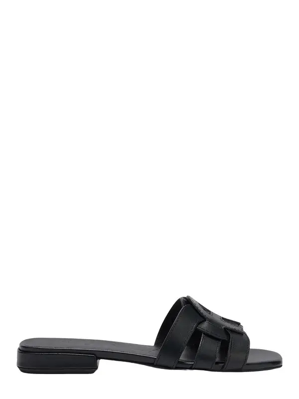 Furla Leather Strappy Sandals - Black