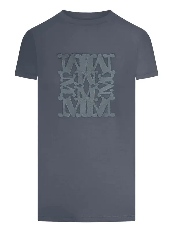Max Mara Giova T-shirt With Monogram Detail - Gray