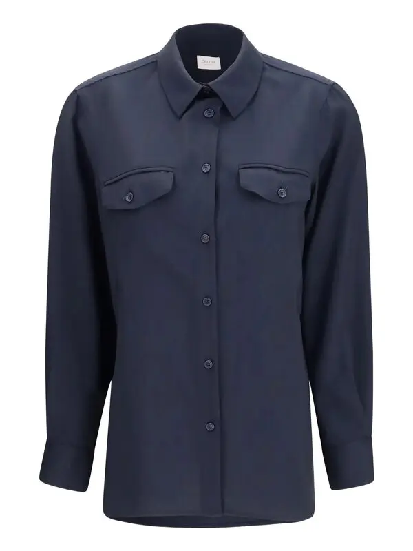 CRUNA Collared Long Sleeve Overshirt - Black