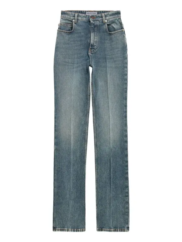 Balenciaga High Waist Slim Jeans - Blue