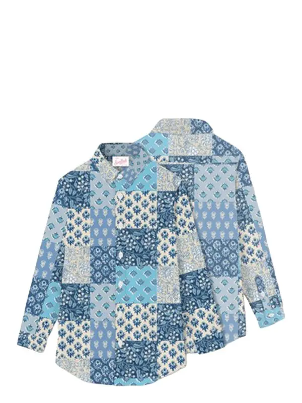 MC2 ST. BARTH Long Sleeve Patchwork Shirt - Multi