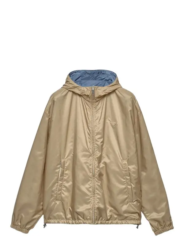 Prada Reversible Re-nylon Jacket With Hood - Black