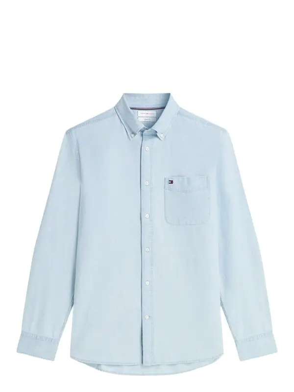 Tommy Hilfiger Chambray Solid Rf Shirt - Blue