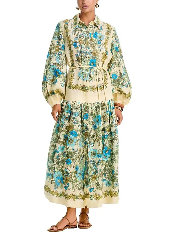 ALEMAIS Sophia Linen Shirt Dress - Multi