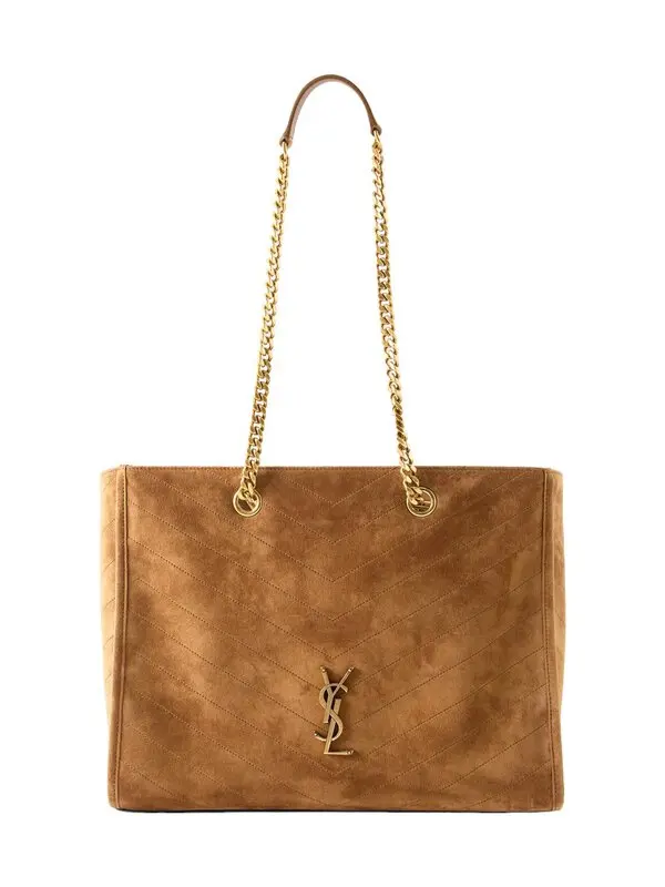 Saint Laurent Niki Shopper Suede Shoulder Bag - Brown