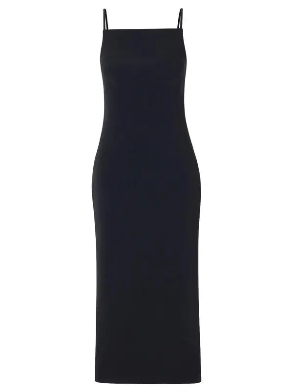 Givenchy Draped Cady Midi Dress - Black