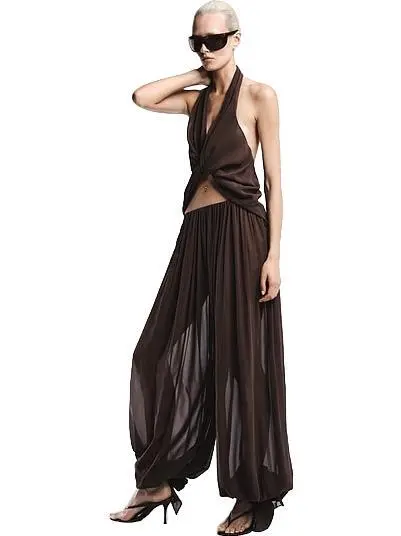 Revolve Benoit Silk Pant - Brown
