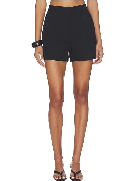 ALIGNE Sandra Linen Mix Short - Black