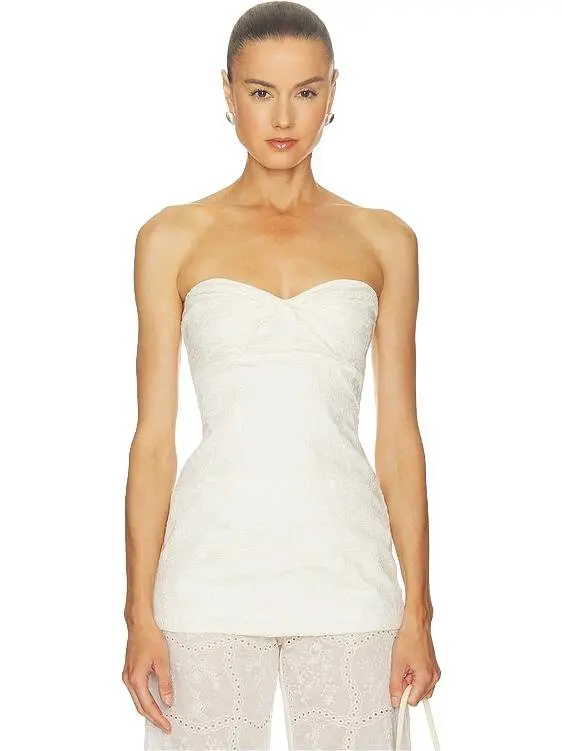 Amanda Uprichard Strapless Soho Tunic Ivory - Eggshell