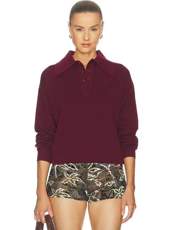 ALEMAIS Knit Polo - Plum