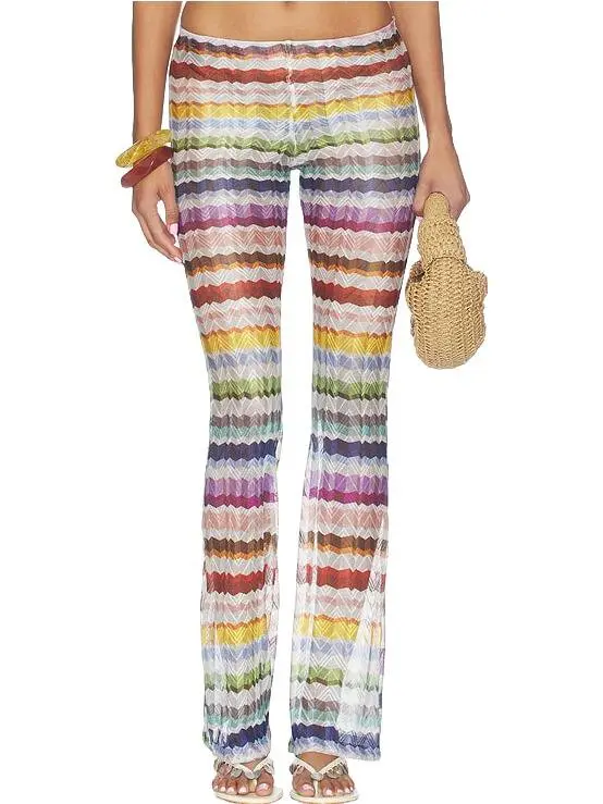 Missoni High-waisted Metallic Knit Trousers - Multicolor