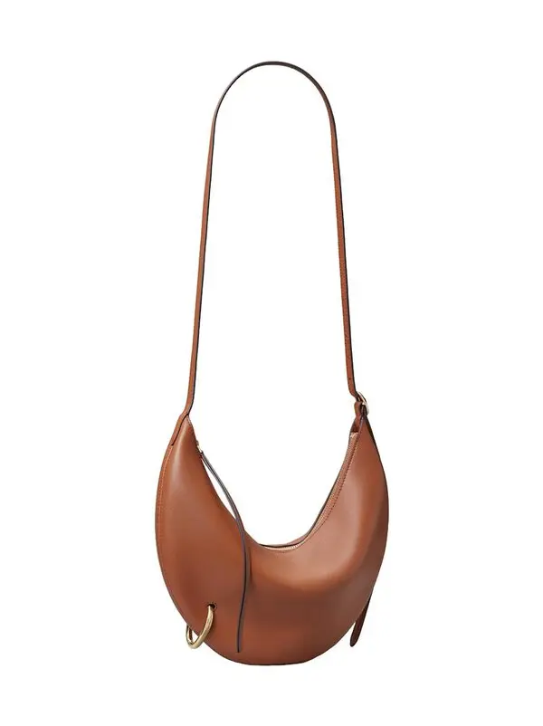 Tory Burch Pierced Crossbody Bag - Aged Tan