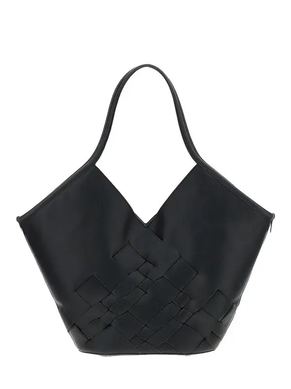 Hereu Coloma Woven Leather Tote - Black