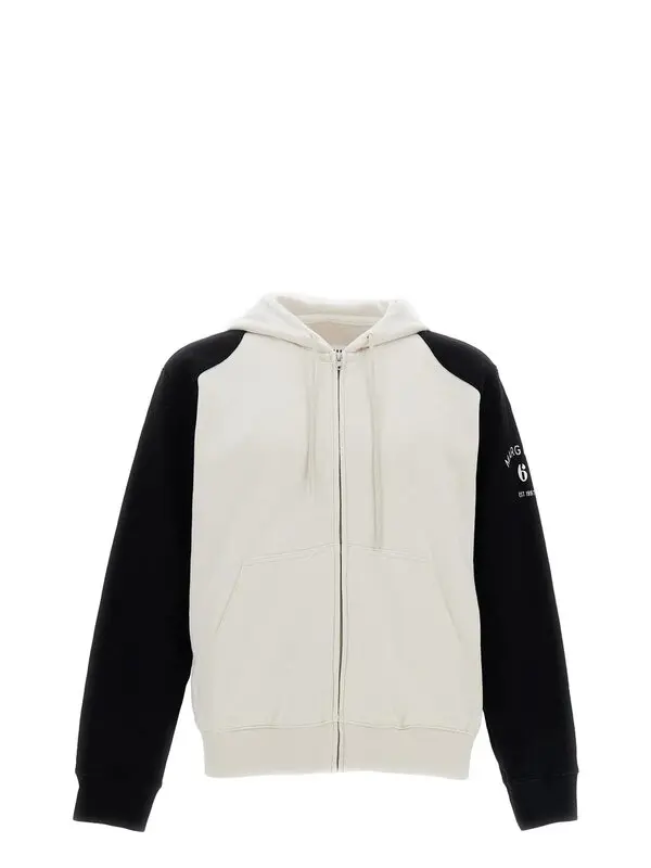 MAISON MARGIELA Felpa Con Zip - Bianco