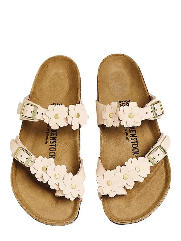 BIRKENSTOCK Mayari Flower Slide Sandals - Light Rose