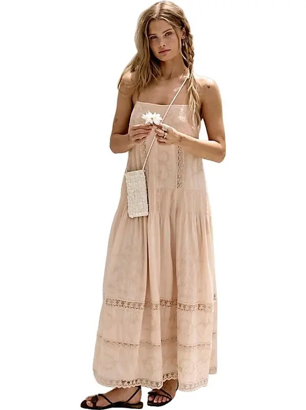 Free People Solana Midi Dress - Blush