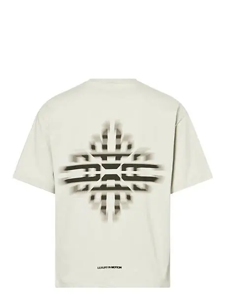THE COUTURE CLUB Lux In Motion Graphic Cotton T-shirt - Salt