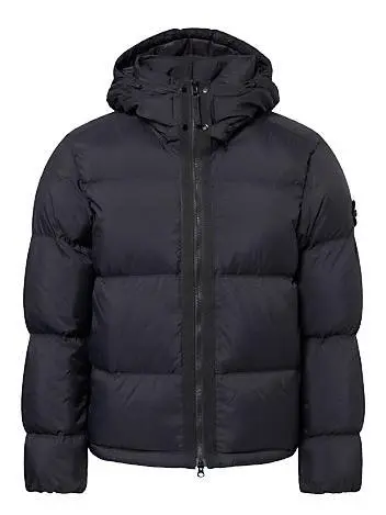 Stone Island Down Puffer Jacket With Detachable Hood - Black