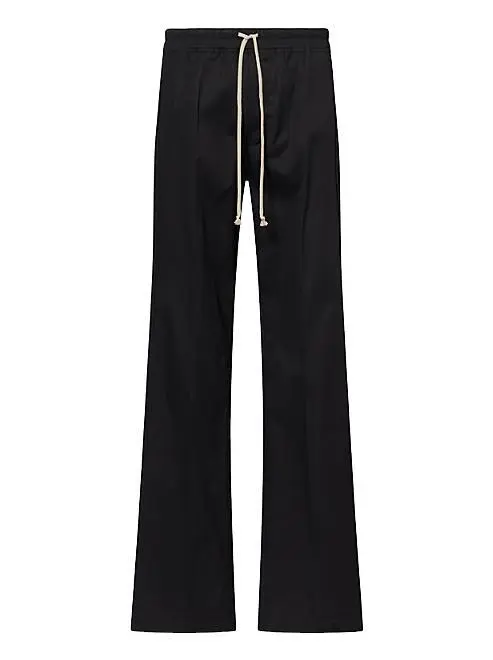 Rick Owens Dietrich Drawstring Cotton Trousers - Black