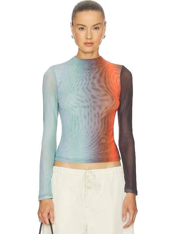 ROAME. Roame Evie Mesh Long Sleeve Top - Blue