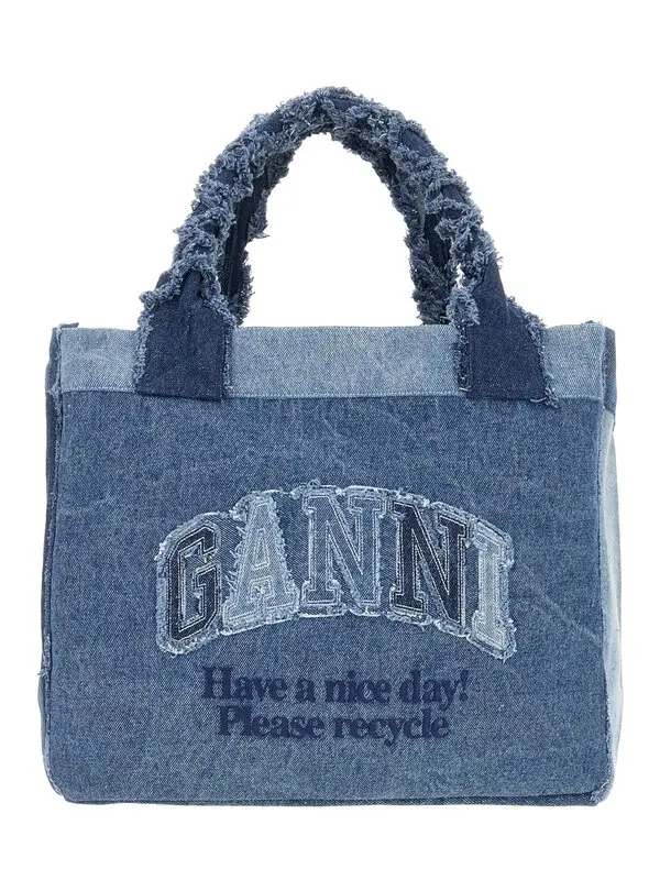GANNI Denim Tote Bag - Multicolor