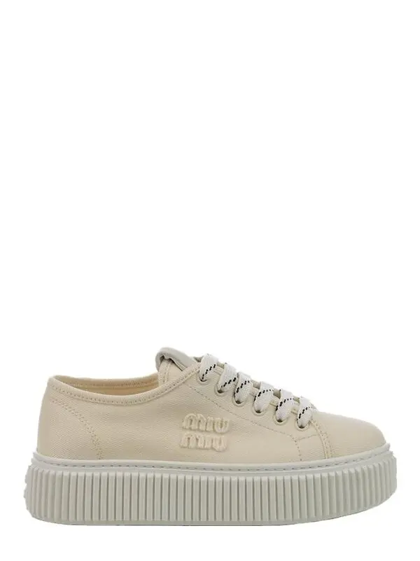 Miu Miu Platform Lace-up Sneakers - Multicolor