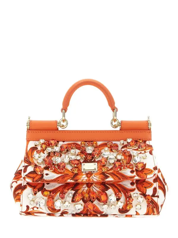 Dolce & Gabbana Embellished Top Handle Bag - Multicolor