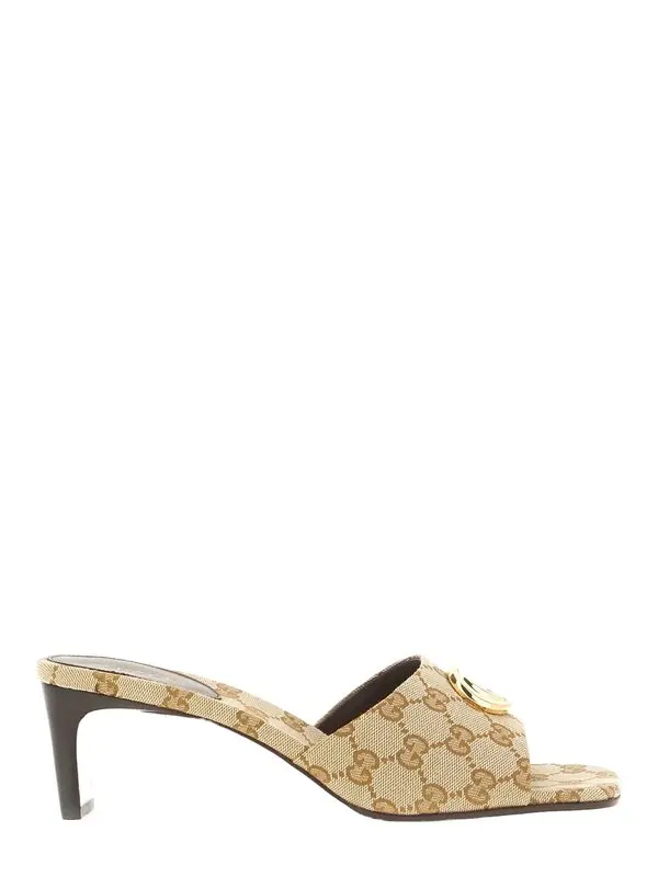 Gucci Embossed Logo Heeled Mules - Multicolor