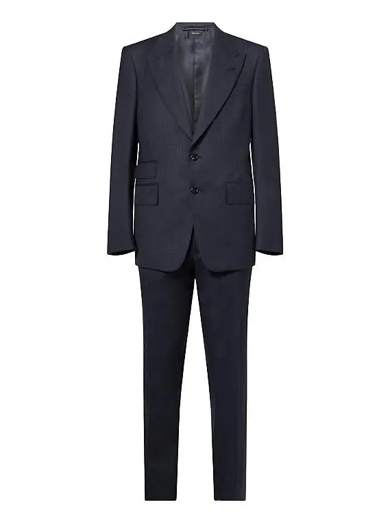 TOM FORD Shelton Single-breasted Wool Suit - Navy