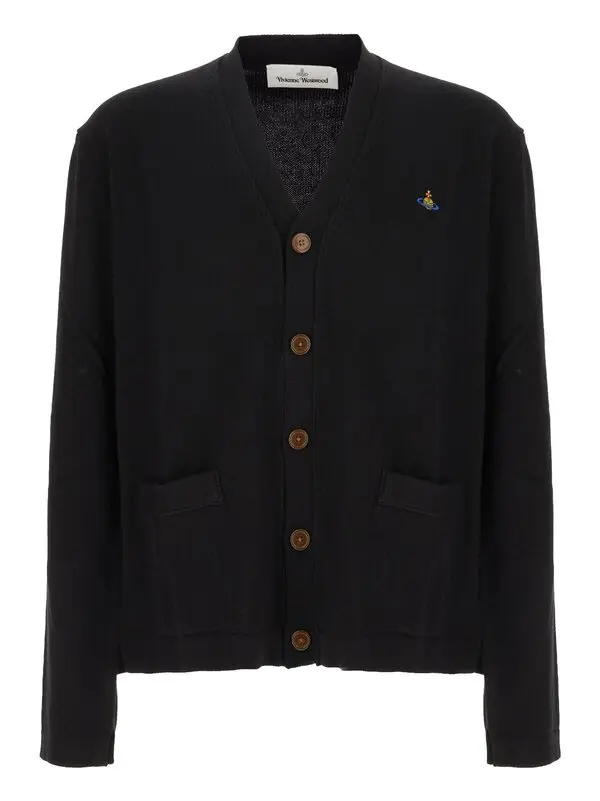 VIVIENNE WESTWOOD V-neck Button-detailed Cardigan With Pockets - Multicolor