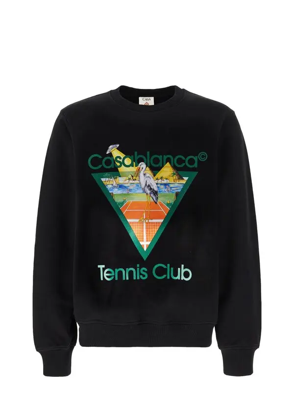 Casablanca Crewneck Sweatshirt With Graphic Print - Multicolor