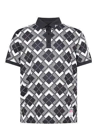 J. Lindeberg 30y Tour Tech Woven Polo T-shirt Xxl - Argyle